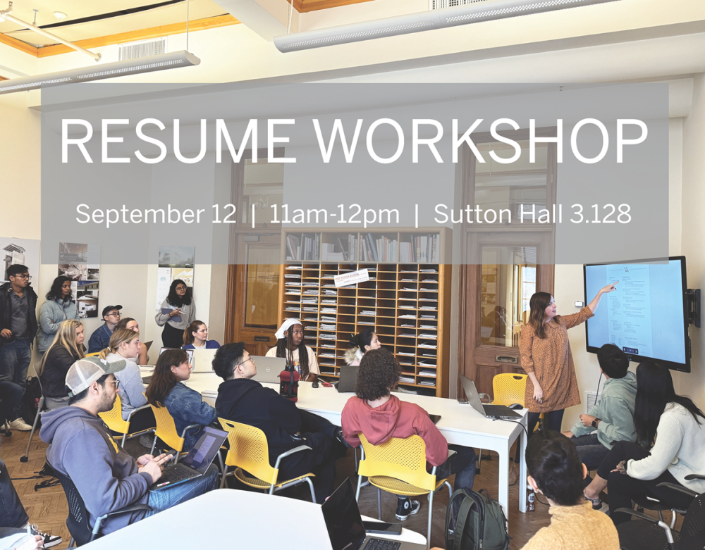 Resume Workshop | School of Architecture Resume Workshop | School of Architecture
